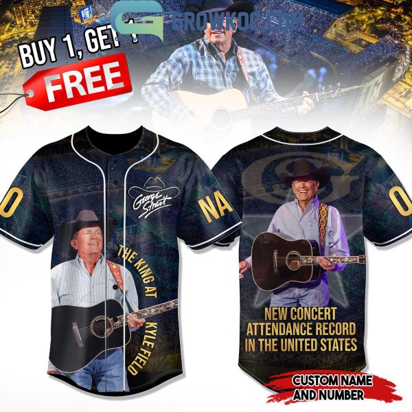 George Strait The King At Kyle Field Personalized Baseball Jersey ...