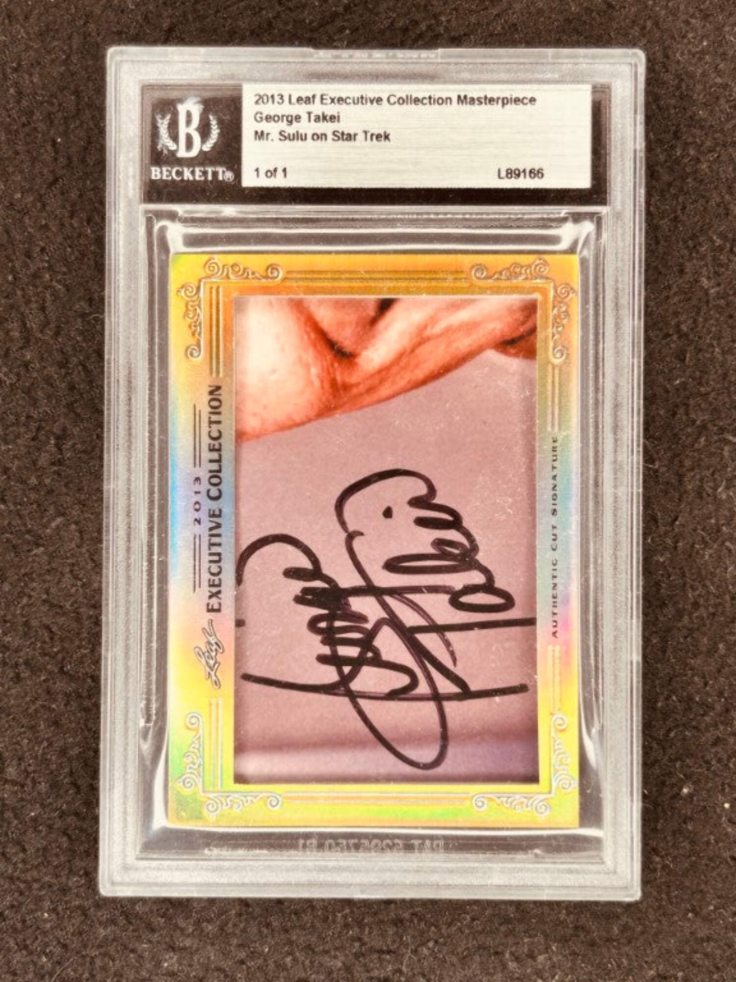 George Takei 2013 Leaf Masterpiece Cut Signature certified autograph ...