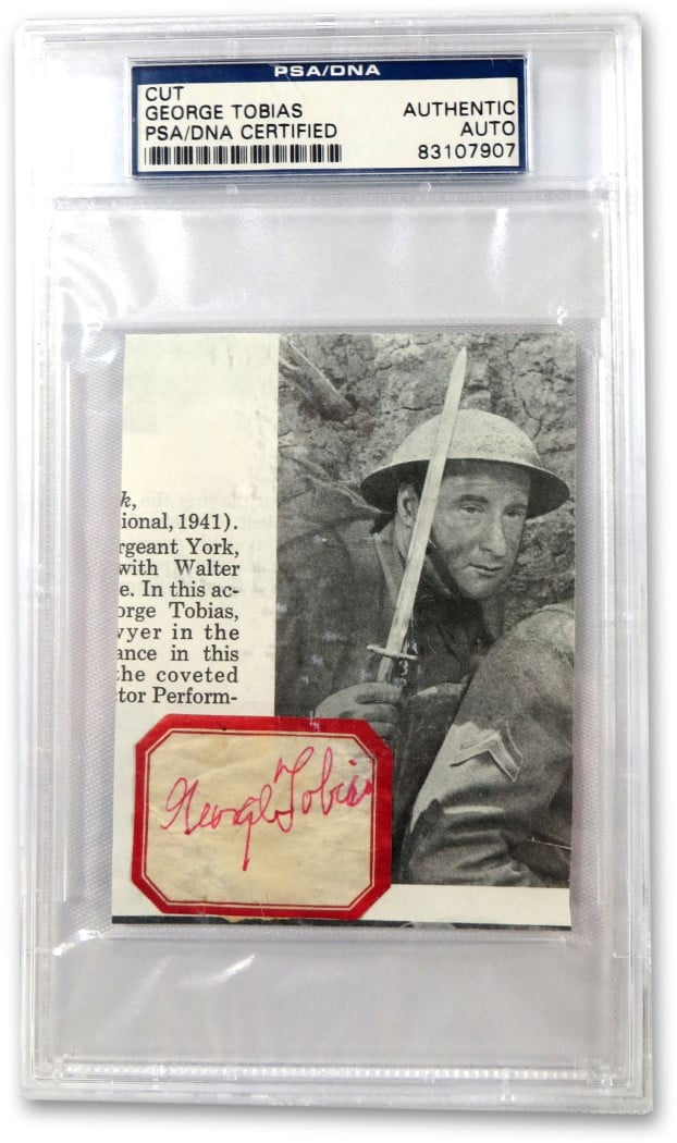 George Tobias Signed Autographed Cut Signature Sergeant York PSA/DNA Slabbed - Walmart.com