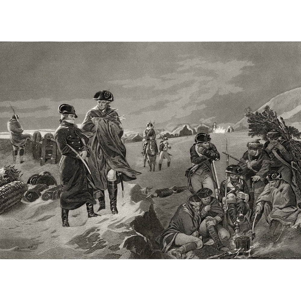 George Washington 1732 To 1799 And Lafayette At Valley Forge After ...