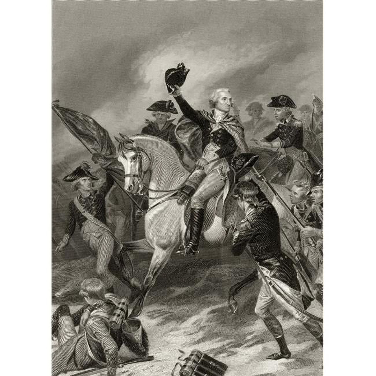 George Washington 1732 To 1799 At The Battle Of Princeton January 3 ...