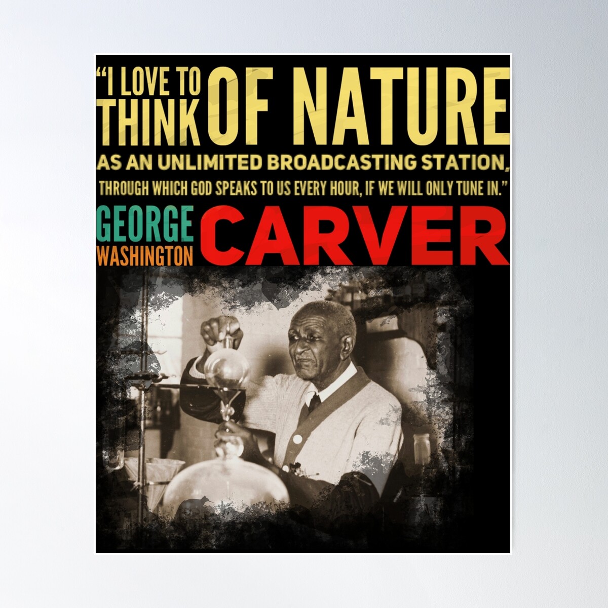 George Washington Carver V4 Poster Wall Art, Modern Wall Decor For ...