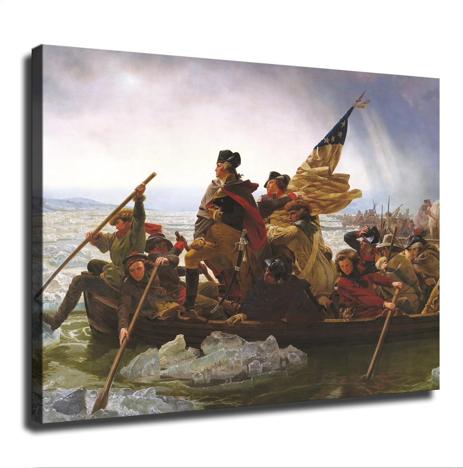 George Washington Crossing Delaware River Poster Canvas Painting Wall ...