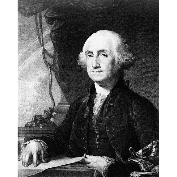 George Washington First President of the United States - 24x36 Inch ...