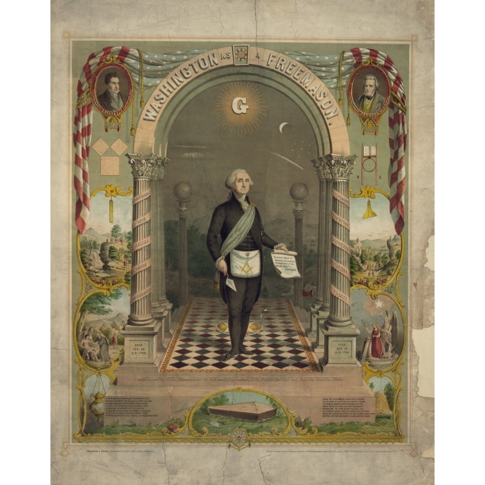 George Washington In Masonic Attire History (18 x 24) - Walmart.com