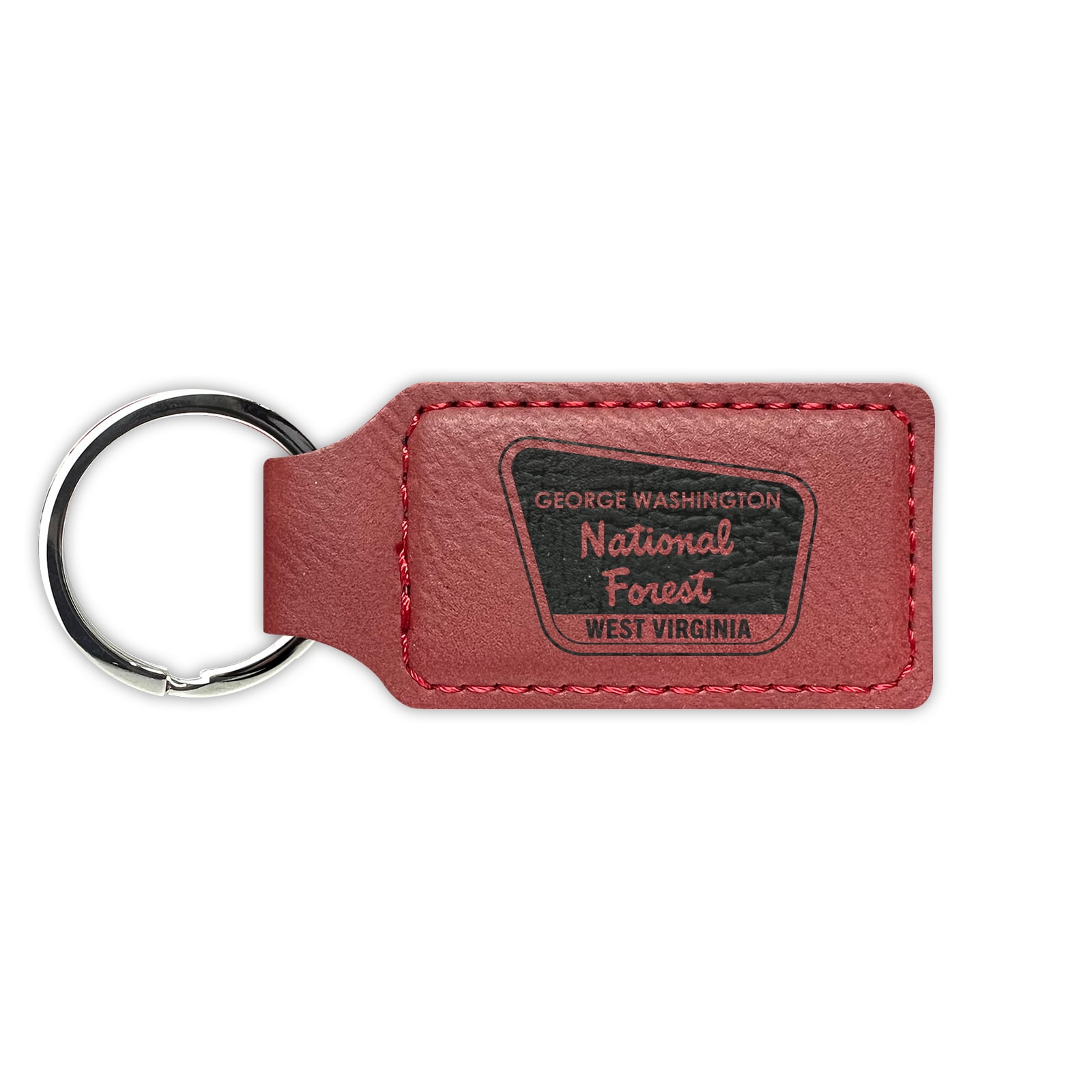 George Washington National Forest Keychain Leatherette Rectangle ...