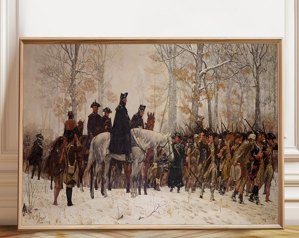 George Washington Painting The March To Valley Forge By William Trego ...