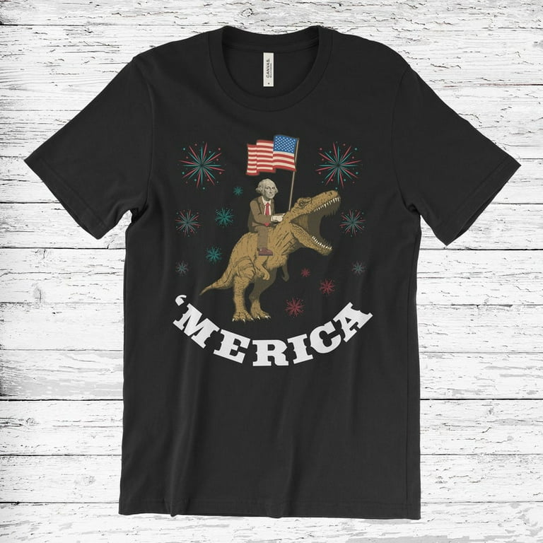 George Washington Riding A T Rex