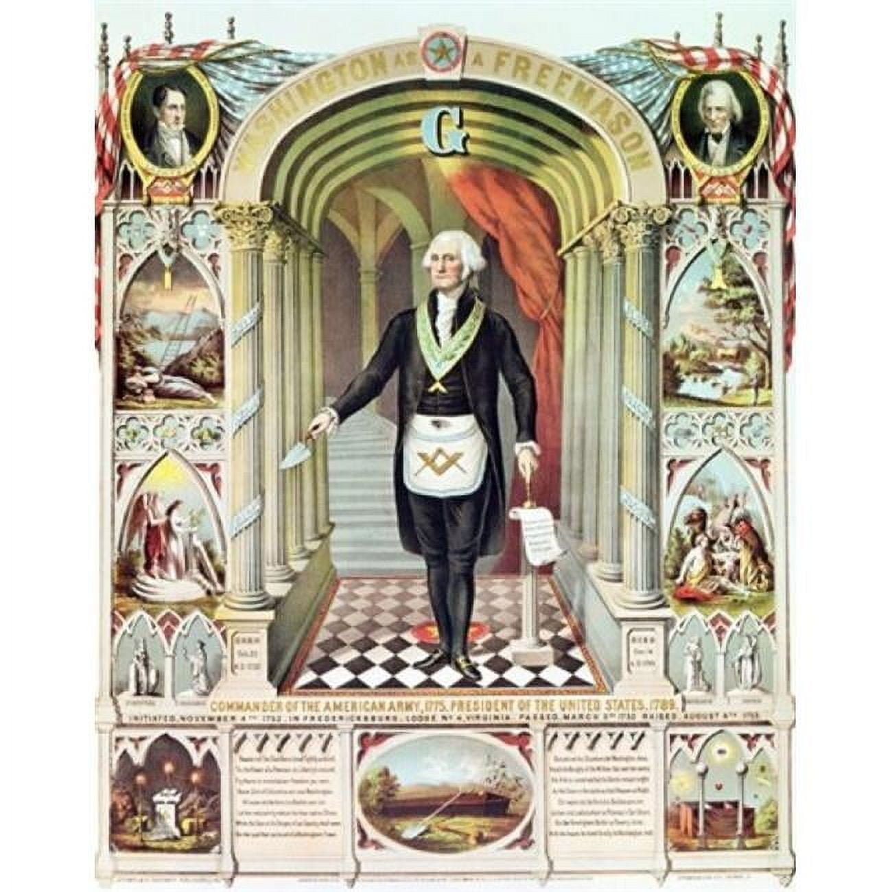 George Washington as a Freemason Poster Print (11 x 14) - Walmart.com