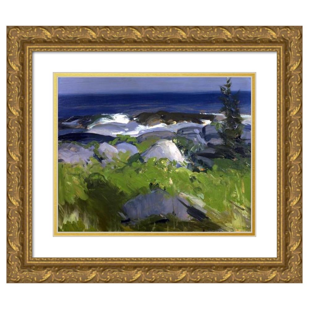 George Wesley Bellows 14x12 Gold Ornate Wood Frame and Double Matted ...