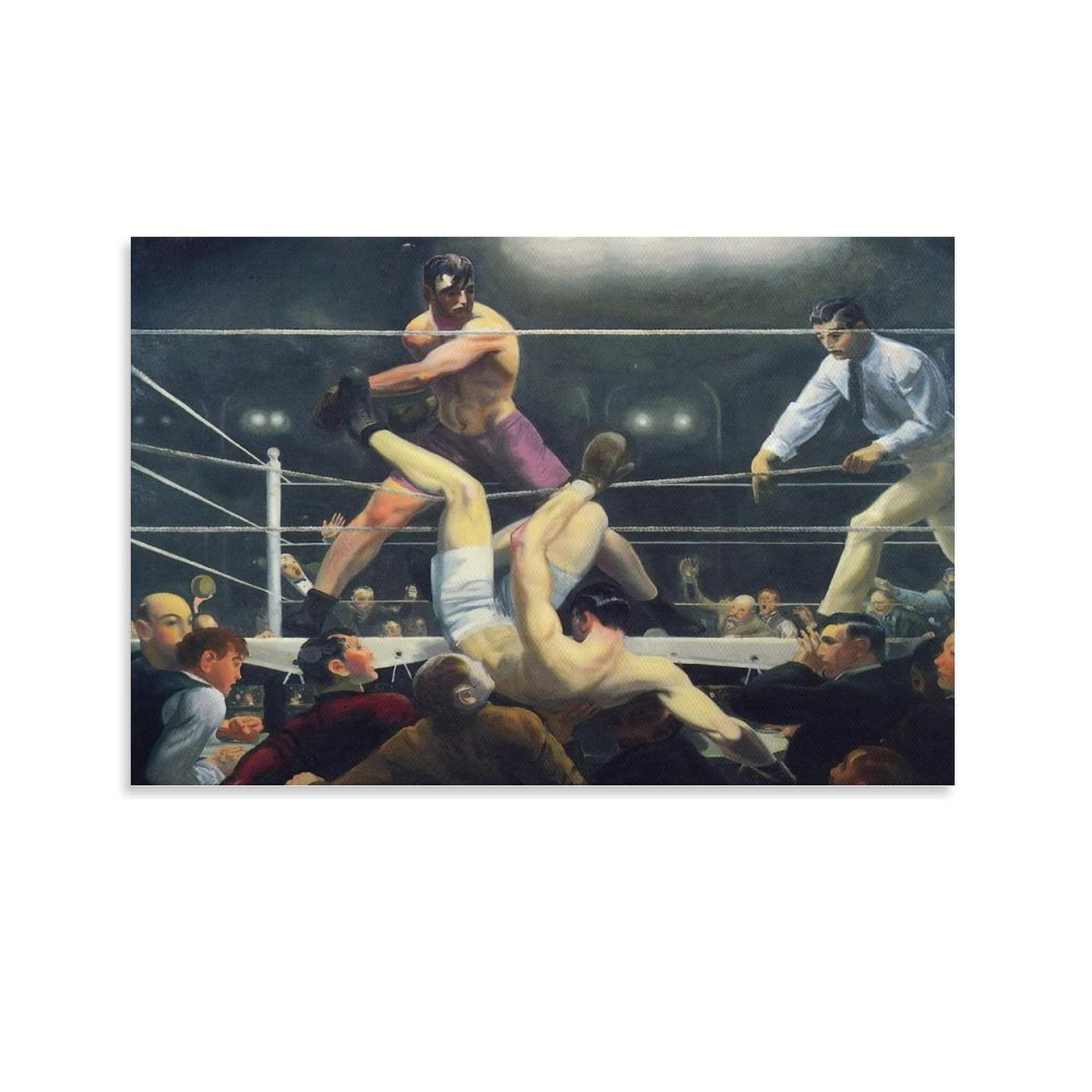 George Wesley Bellows's Dempsey And Firpo Painting Poster Home Decor ...