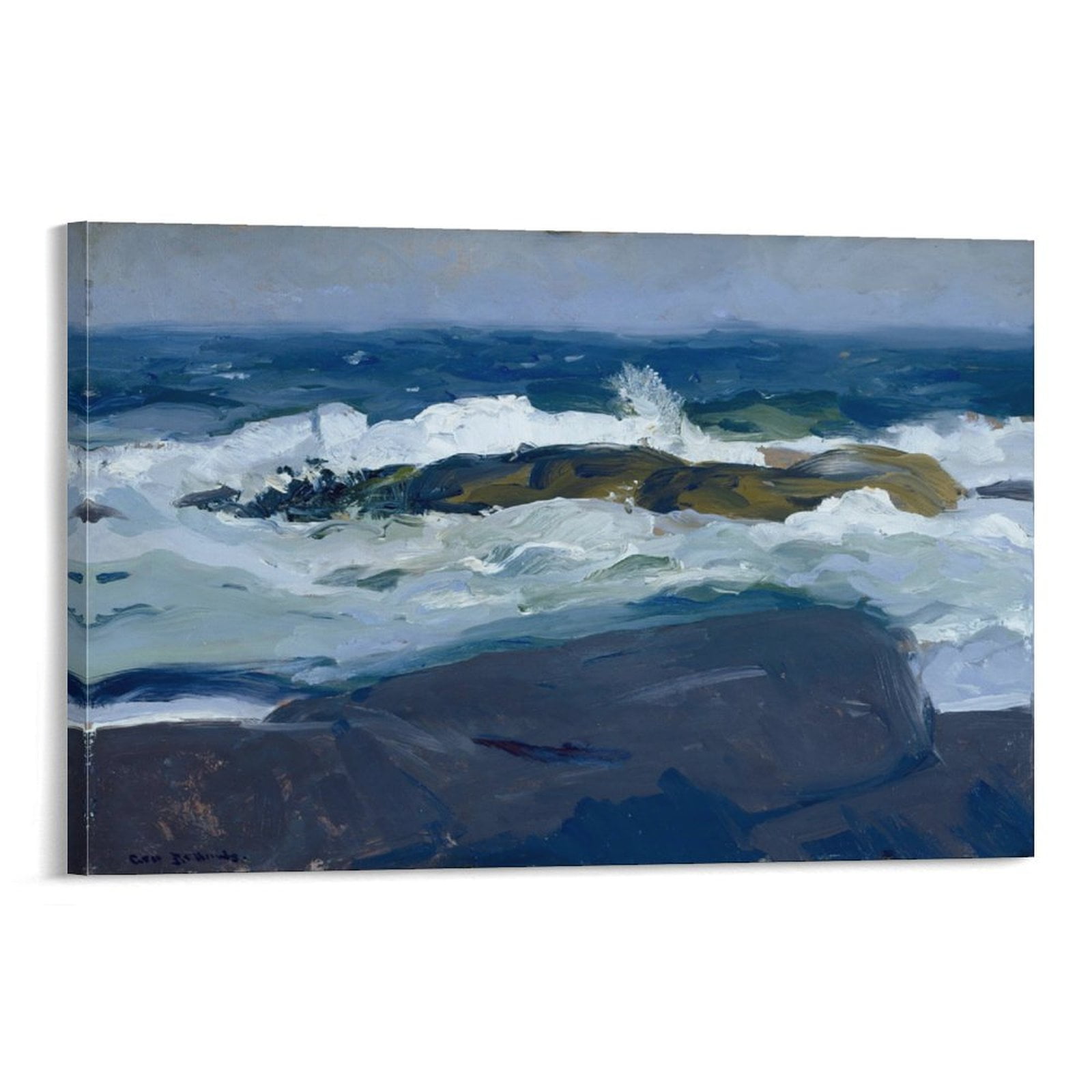 George Wesley Bellows's Maine Rocks Landscape Poster Room Aesthetic ...