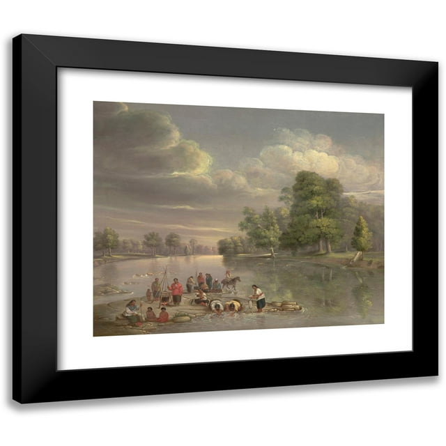 George Winter 14x12 Black Modern Framed Museum Art Print Titled - Scene ...