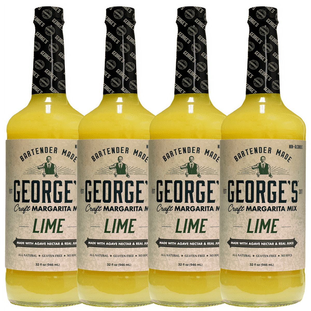 George’s Beverage Company 4 Pack Lime Margarita Mix - 1L Bottle ...