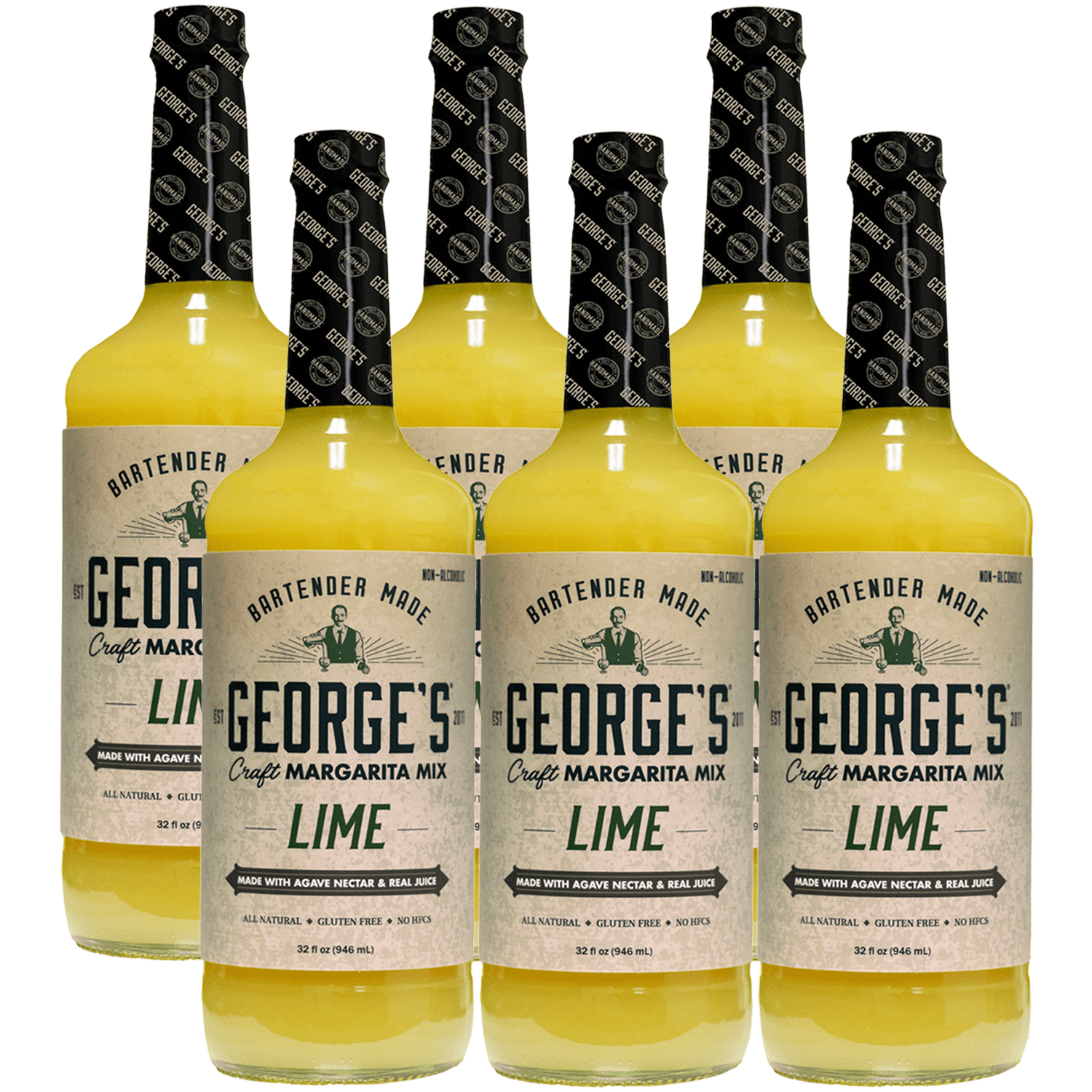 George’s Beverage Company 6 Pack Lime Margarita Mix - 1L Bottle ...