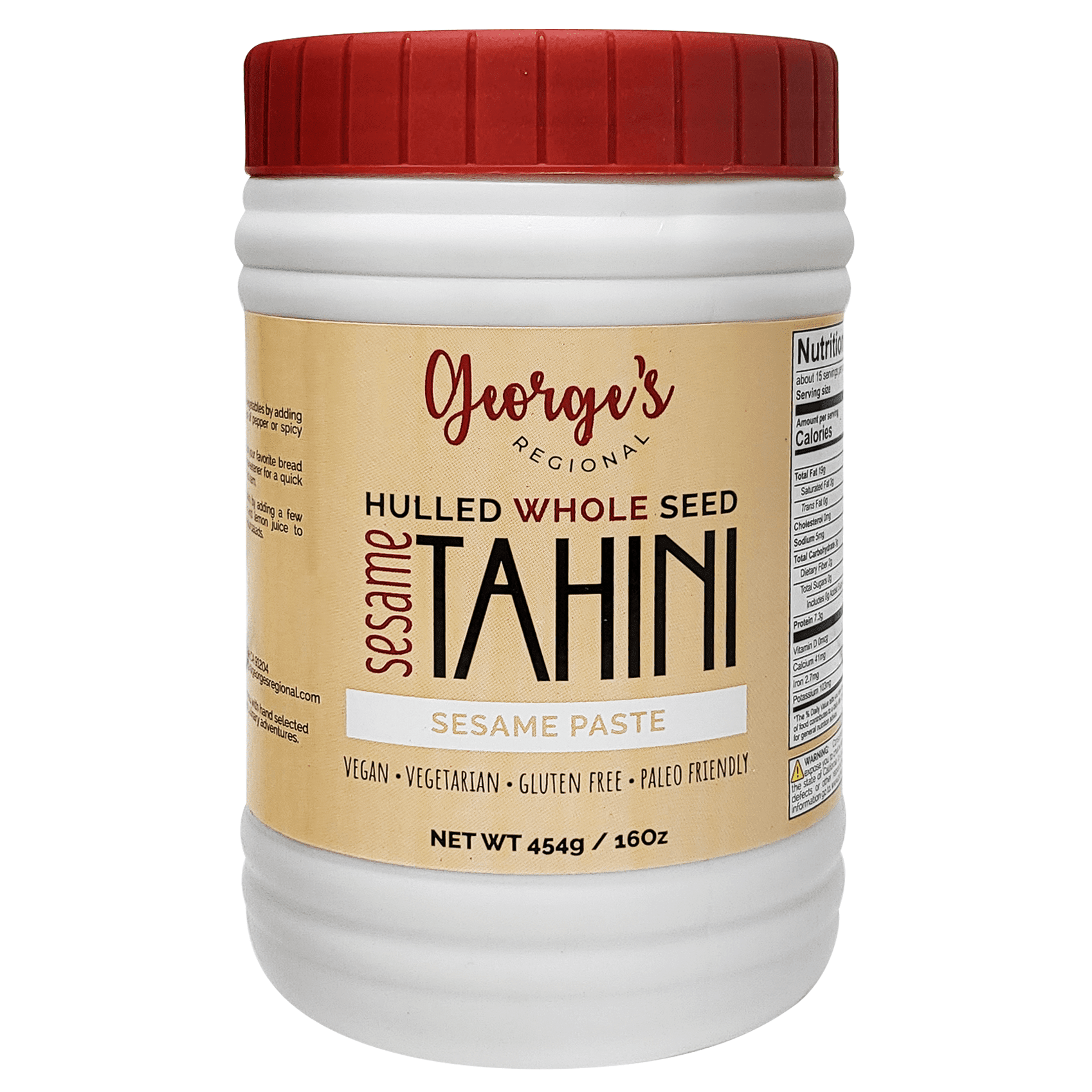 George's Regional Hulled Whole Seed Sesame Tahini (454g) - Walmart.com