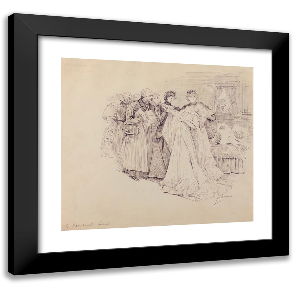 Georges Jules Victor Clairin 22x20 Black Modern Framed Museum Art Print Titled - Scenes Of Sarah ...