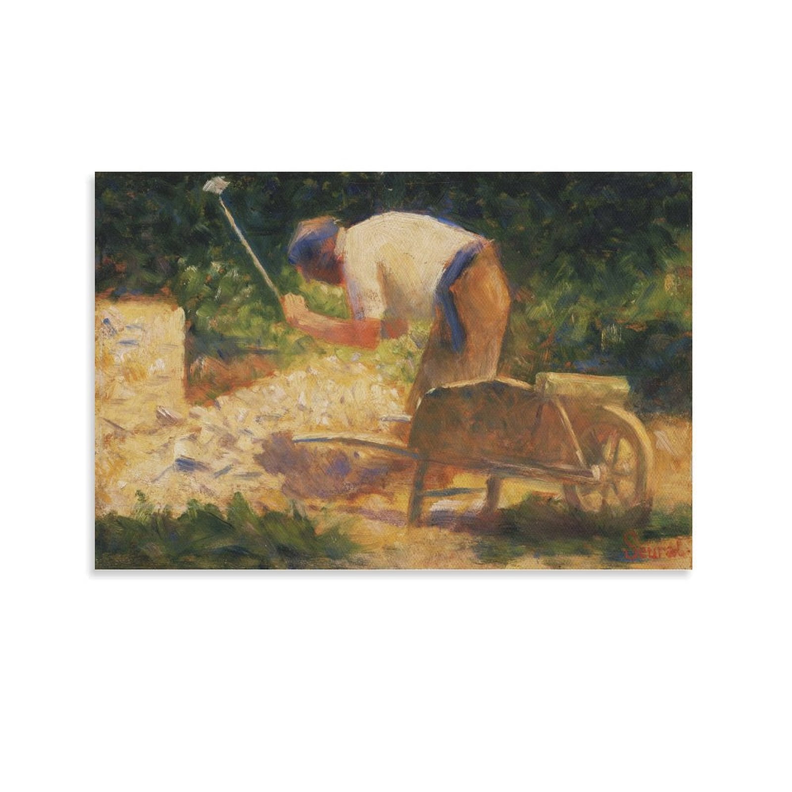 Georges-Pierre Seurat The Stone Breaker Stippling Oil Painting ...