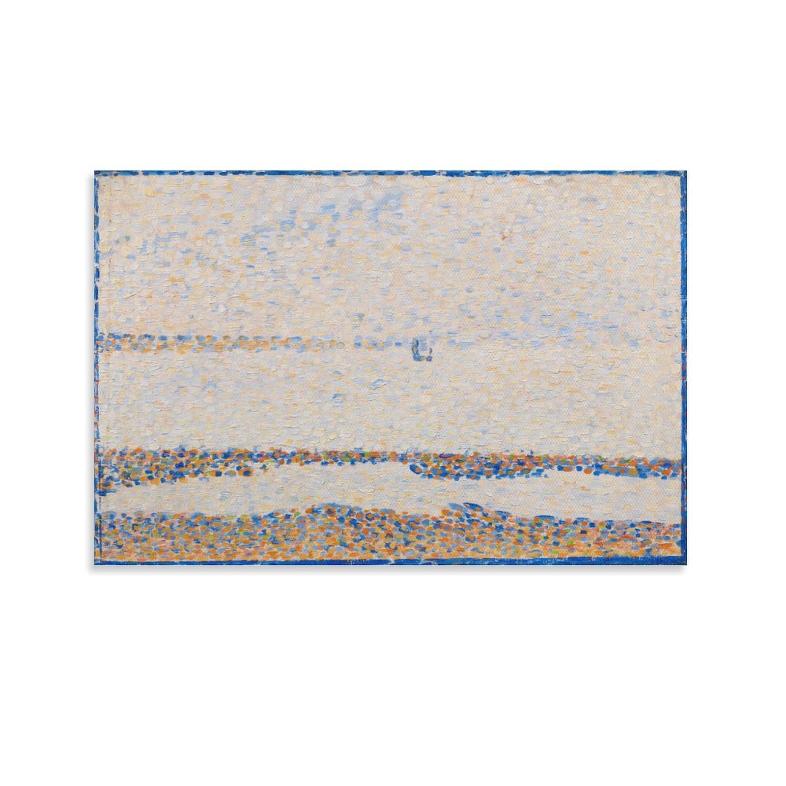 Georges Seurat Beach at Gravelines Stippling Oil Painting Adornment ...