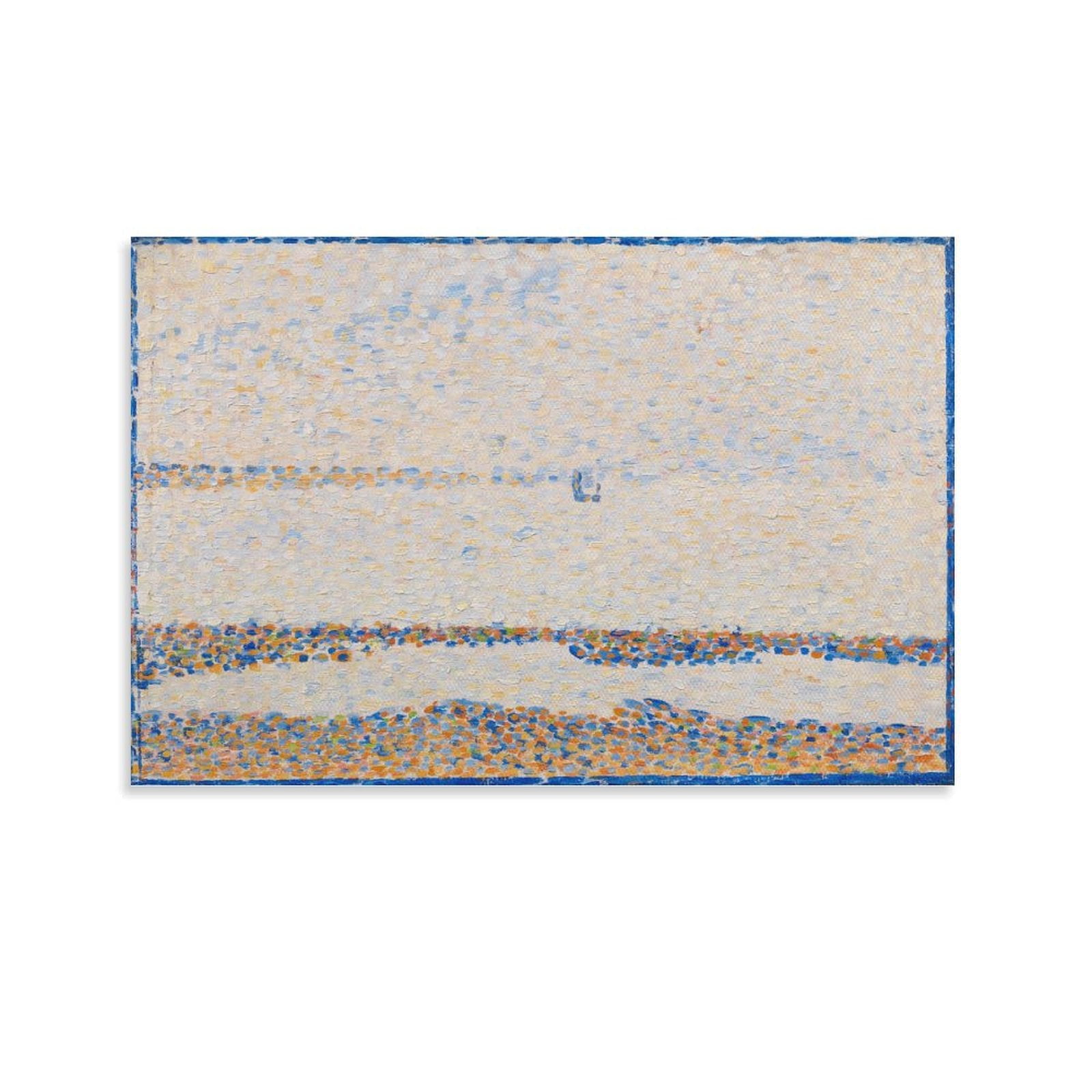 Georges Seurat Beach at Gravelines Stippling Oil Painting Adornment ...