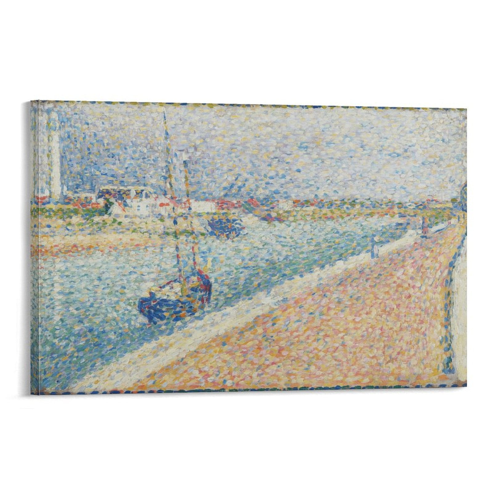 Georges Seurat The Channel at Gravelines Stippling Oil Painting ...