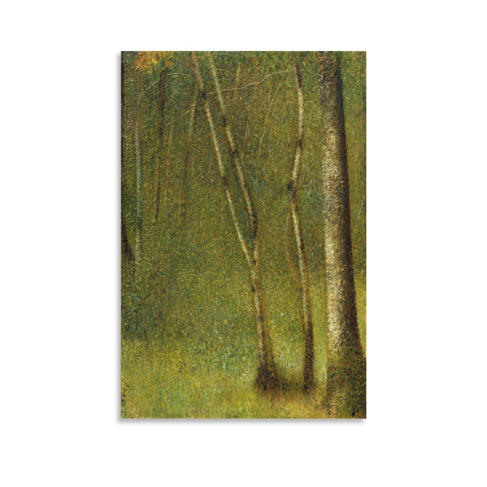 Georges Seurat The Forest at Pontaubert Stippling Oil Painting ...