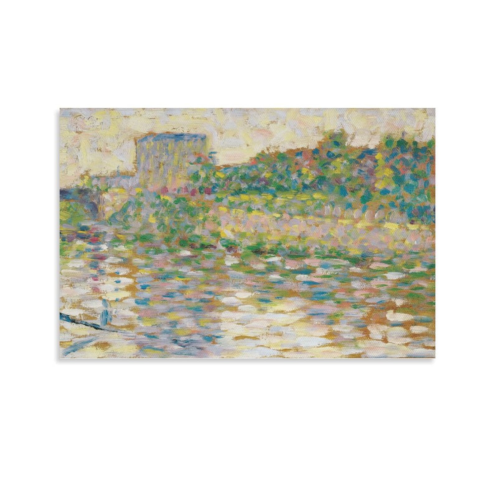 Georges Seurat Kurt Cloth on The Seine Stippling Oil Painting Adornment ...