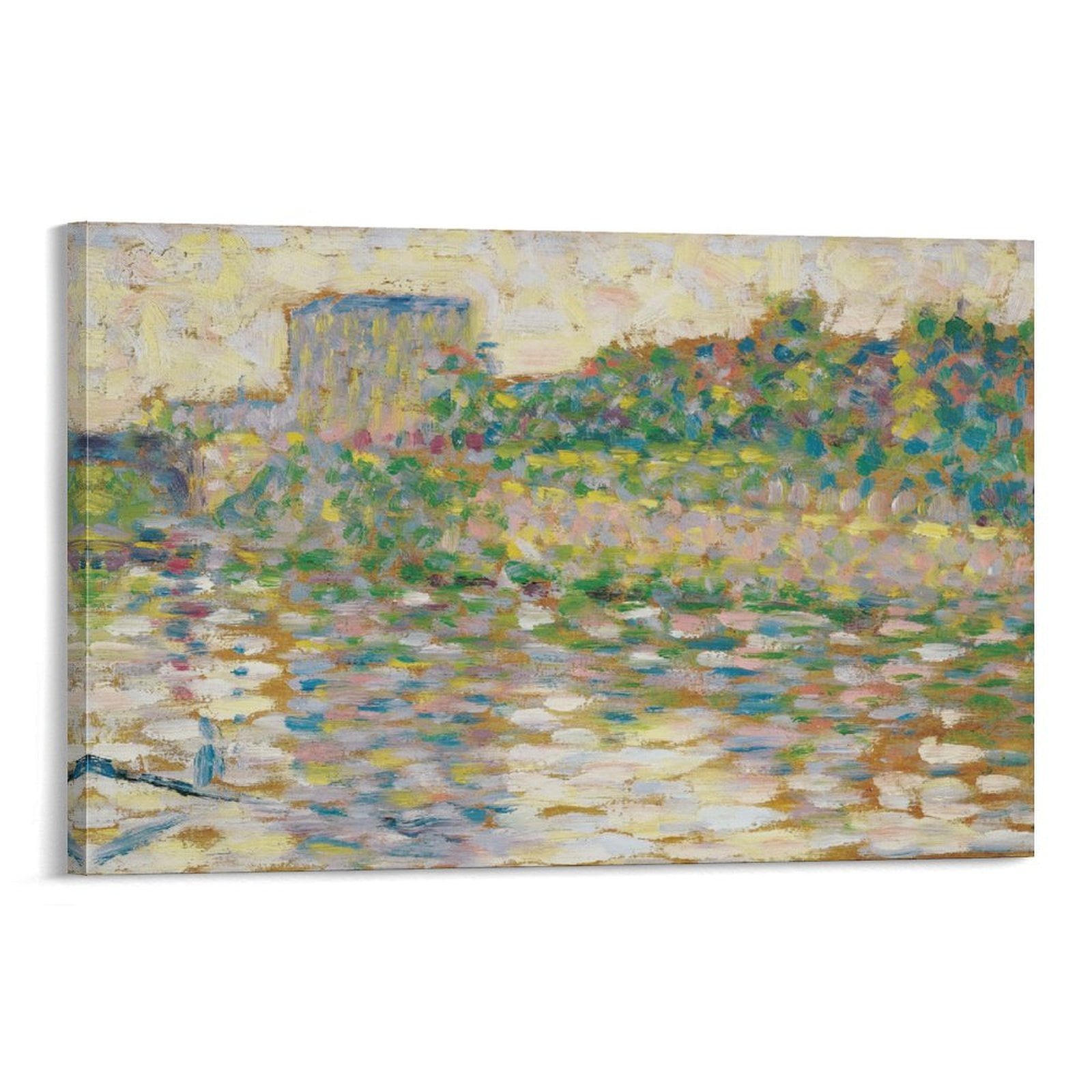 Georges Seurat Kurt Cloth on The Seine Stippling Oil Painting Adornment ...