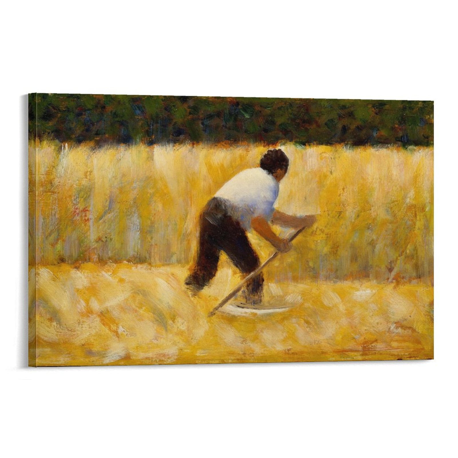 Georges Seurat The Mower Stippling Oil Painting Adornment Picture ...