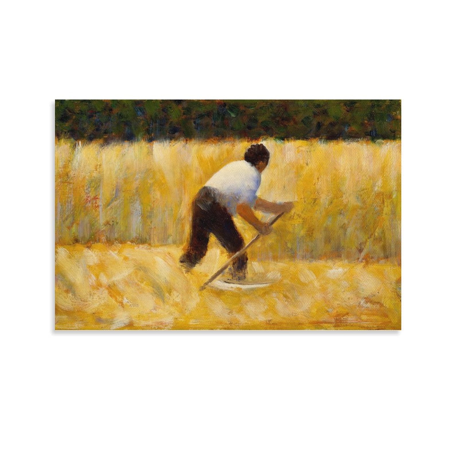 Georges Seurat The Mower Stippling Oil Painting Adornment Picture ...