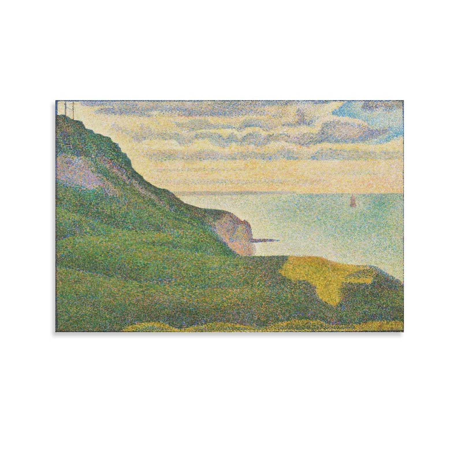Georges Seurat Seascape at Port-en-Bessin, Normandy Stippling Oil ...