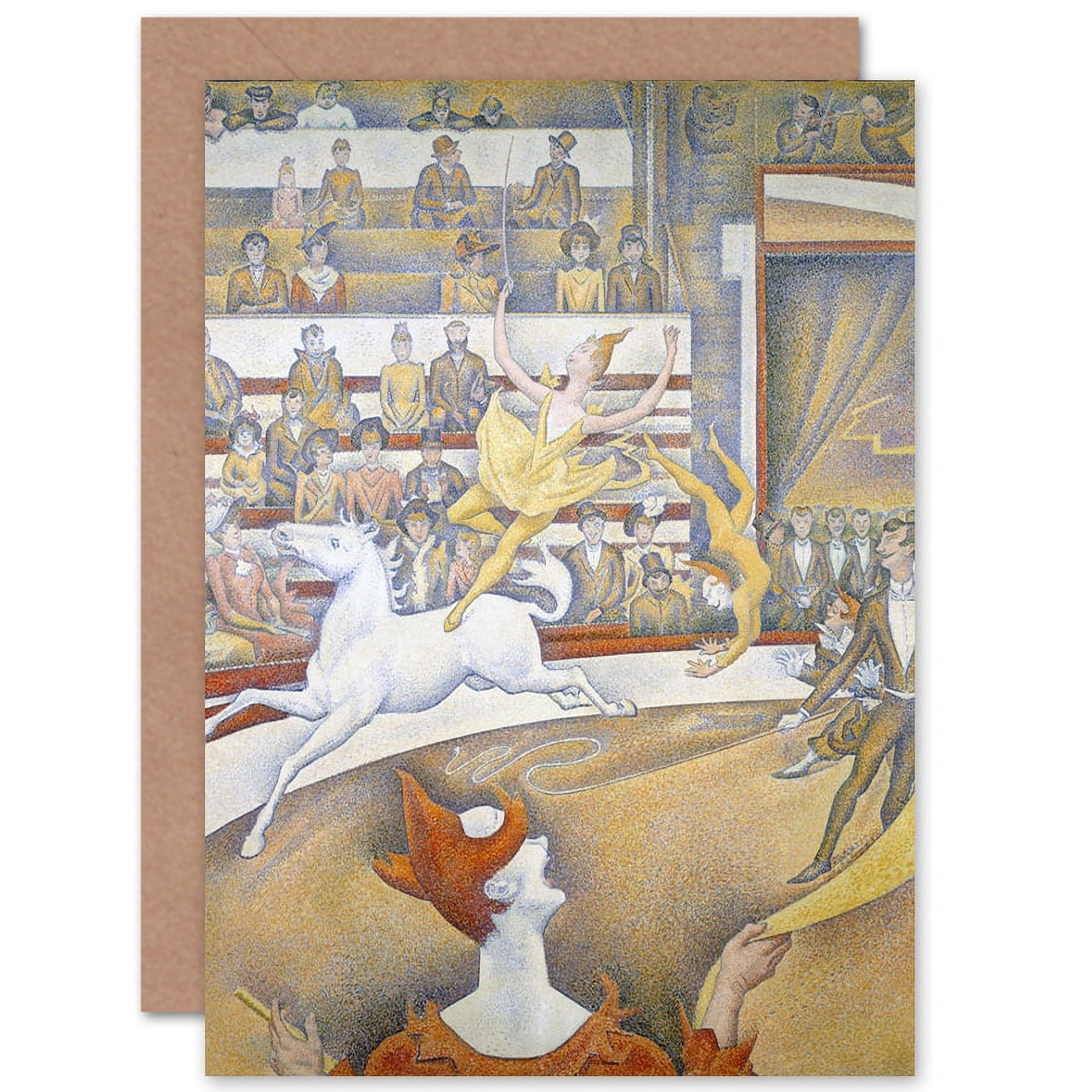 Georges Seurat The Circus Fine Art Greetings Card Plus Envelope Blank ...