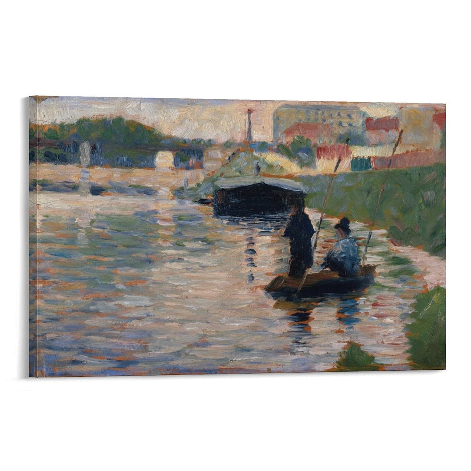 Georges Seurat View of The Seine Stippling Oil Painting Adornment ...