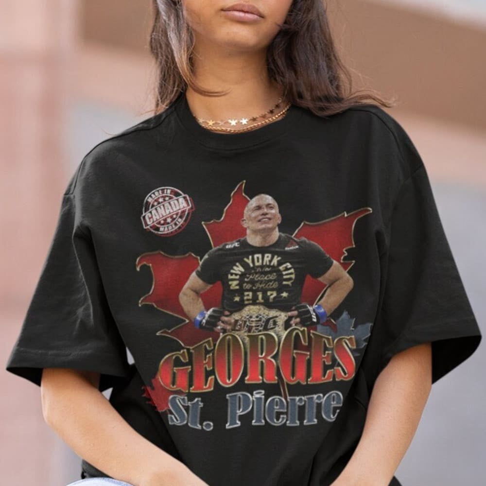 Georges St Pierre MMA Vintage 90s Retro Graphic Collage T-Shirt, Boxing ...