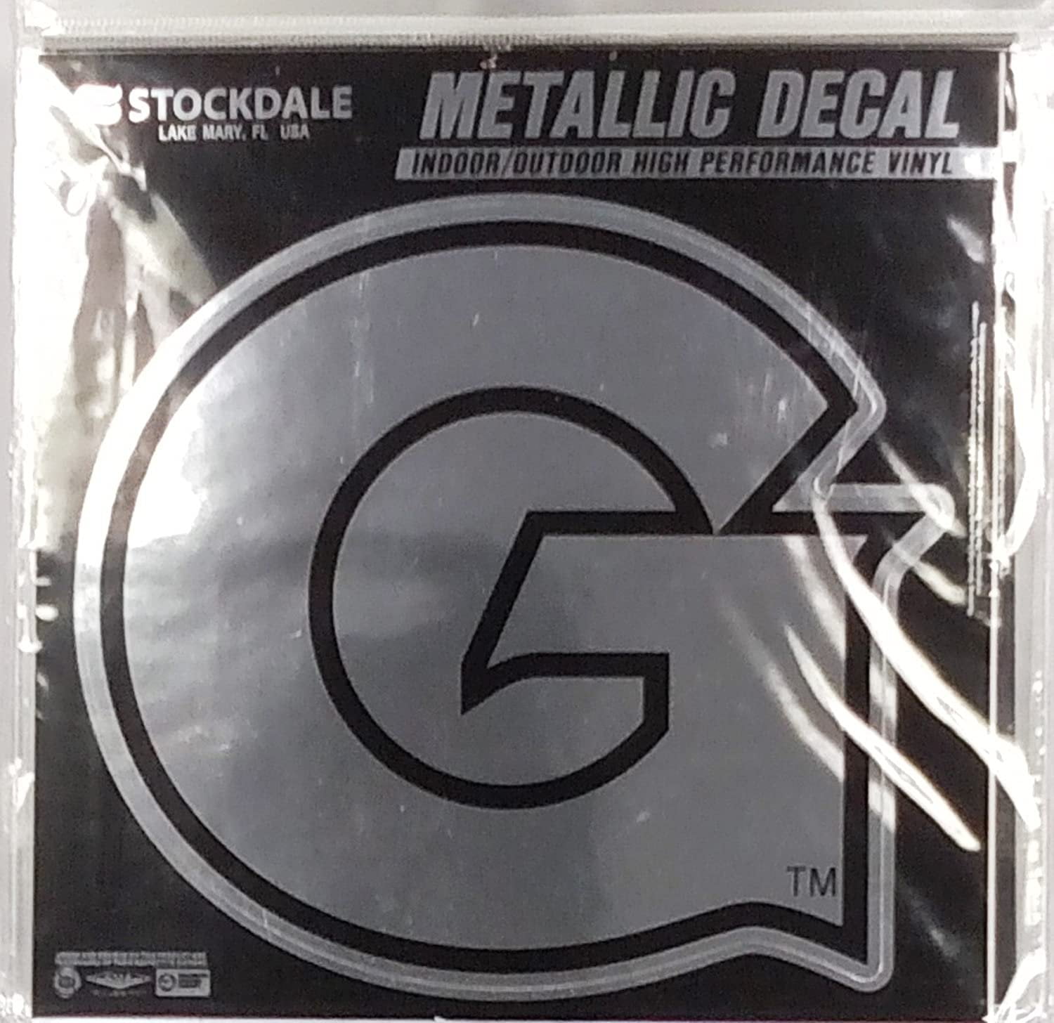 Georgetown University Hoyas 12 Inch Decal Sticker, Metallic Chrome ...