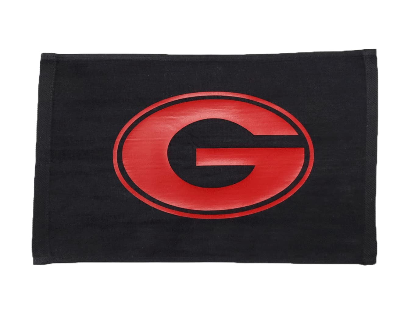 Tromic USA, Georgia 100% Cotton Rally Towel, Black, Red Vinyl, 11 x 18 ...