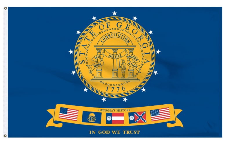 Georgia 2001 Flag Polyester 3x5 FT Banner - Walmart.com