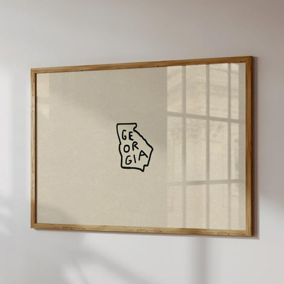 Georgia Art Print: Minimalist Wall Art, Horizontal UNFRAMED PAPER ...