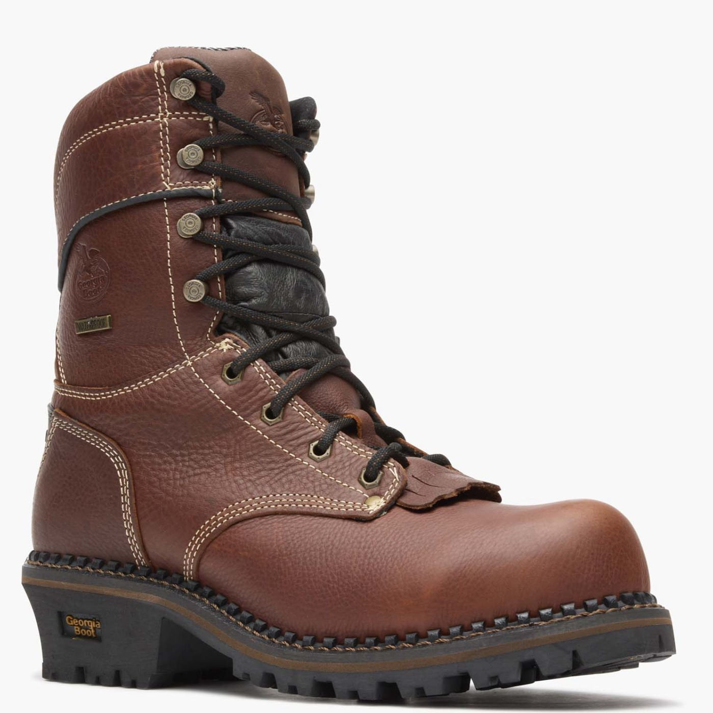 Georgia Boot AMP LT Logger Composite Toe Waterproof Work Boot - Walmart.com
