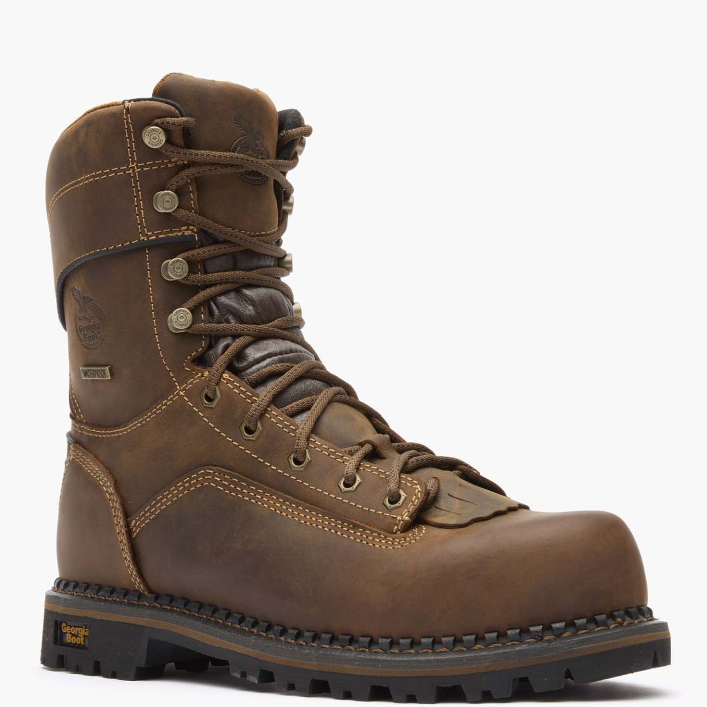 Georgia Boot AMP LT Low Heel Logger Waterproof Work Boot - Walmart.com