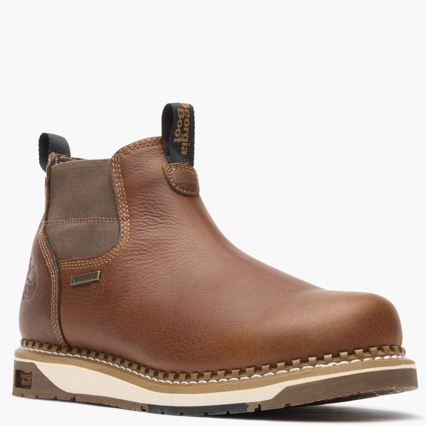 Georgia Boot AMP LT Wedge Waterproof Chelsea Work Boot - Walmart.com