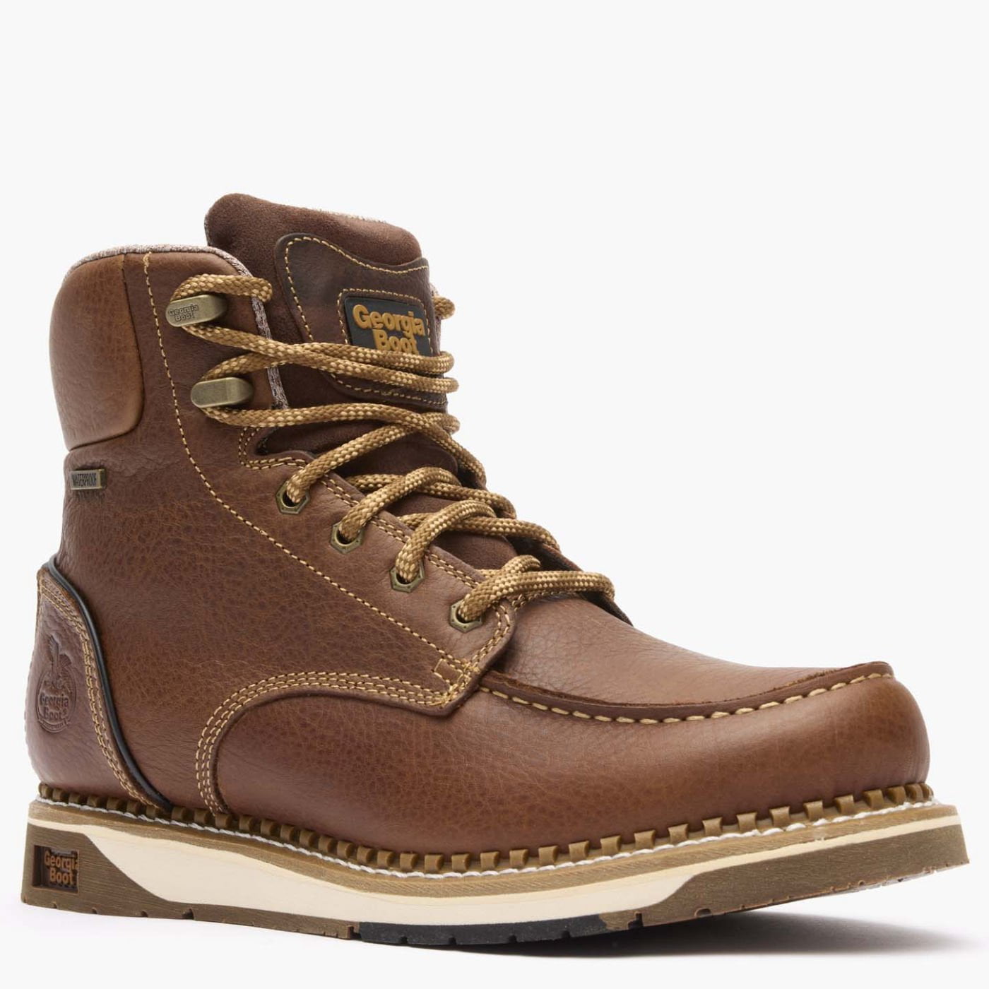 Georgia Boot AMP LT Wedge Waterproof Moc-Toe Work Boot - Walmart.com