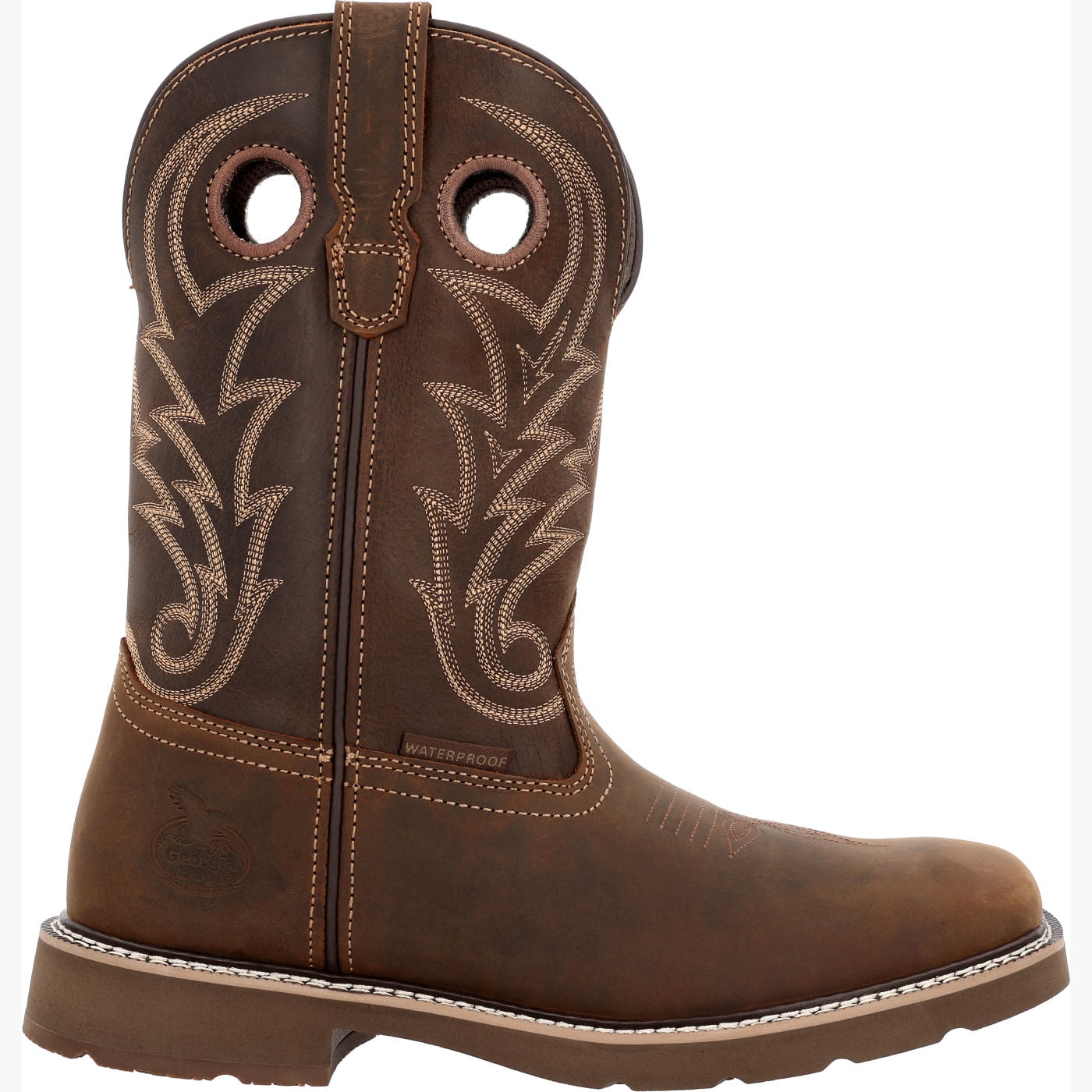 Georgia Boot Core 37 Western 11" Waterproof Pull-On Work Boot - Walmart.com