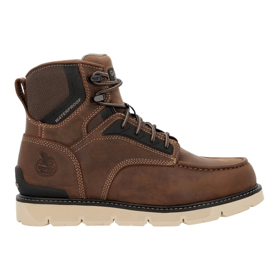 Georgia Boots Mens Carbon Flex Wedge 6 Inch Electrical Hazard Moc Toe ...