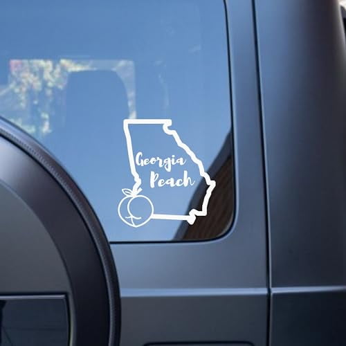 Georgia Booty Peach - Motivational Car Vinyl Decal Bumper Sticker for ...