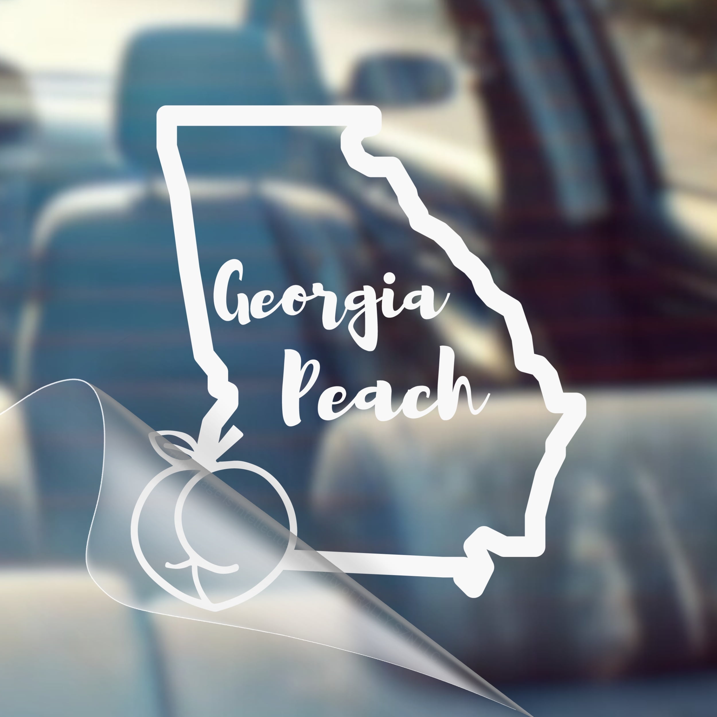 Georgia Booty Peach - Motivational Car Vinyl Decal Bumper Sticker for ...