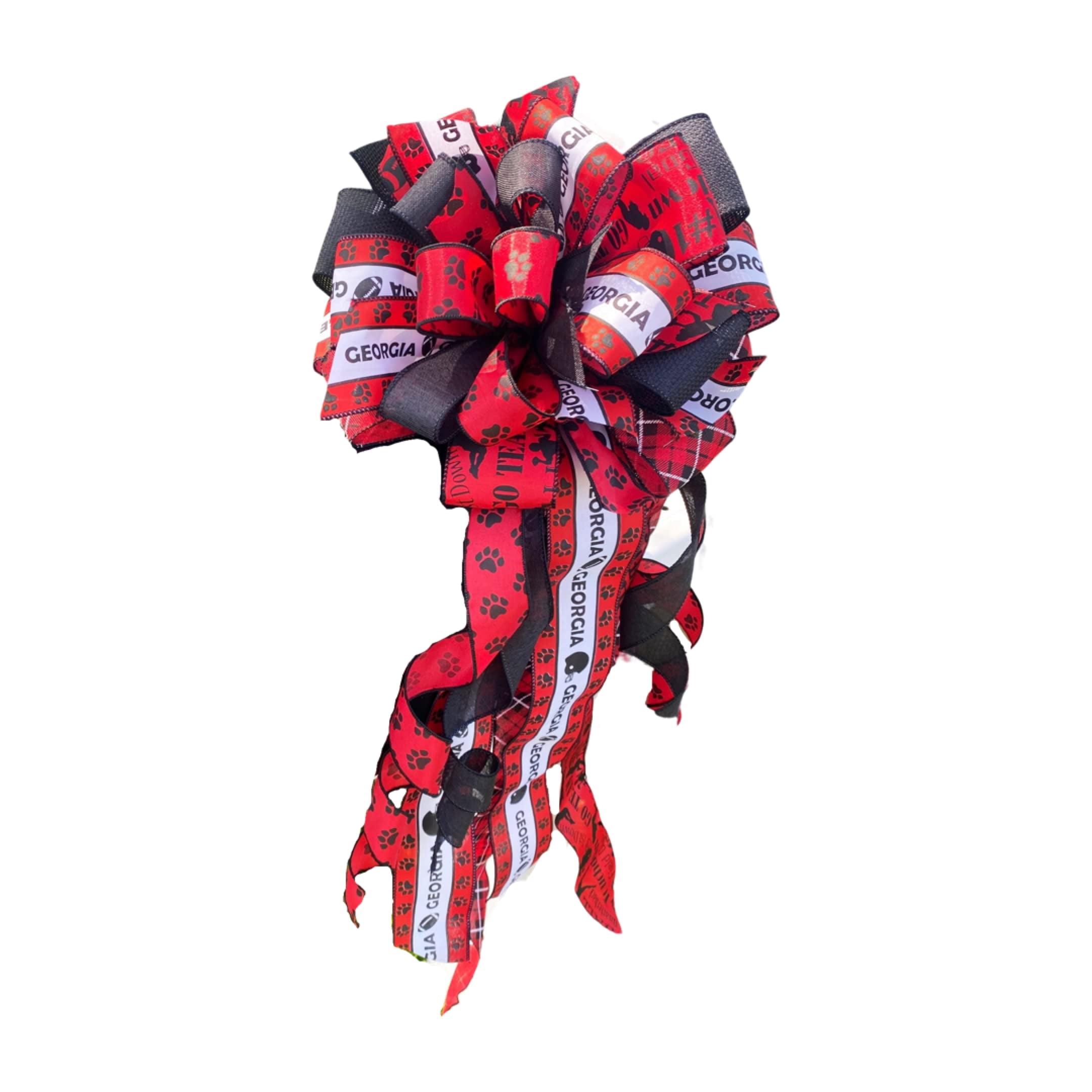 Georgia Bulldog Football Bow for Sports Fans, Team Spirit Accessory ...