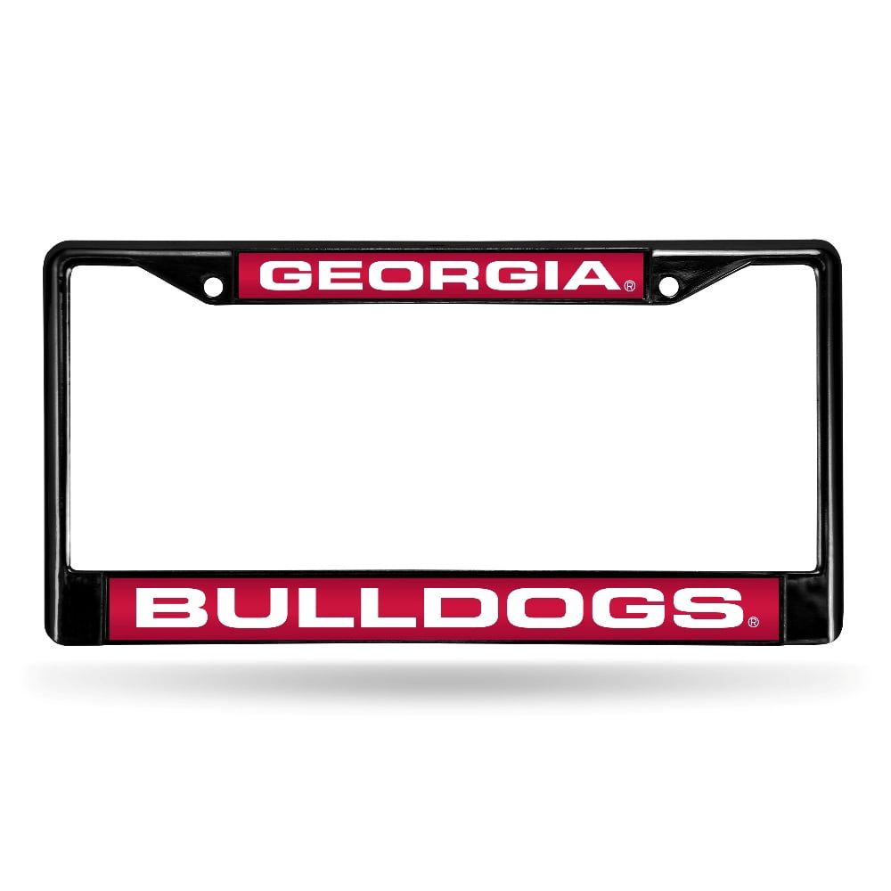 Georgia-Bulldog's Black Metal Laser Cut License Plate Frame - Walmart.com