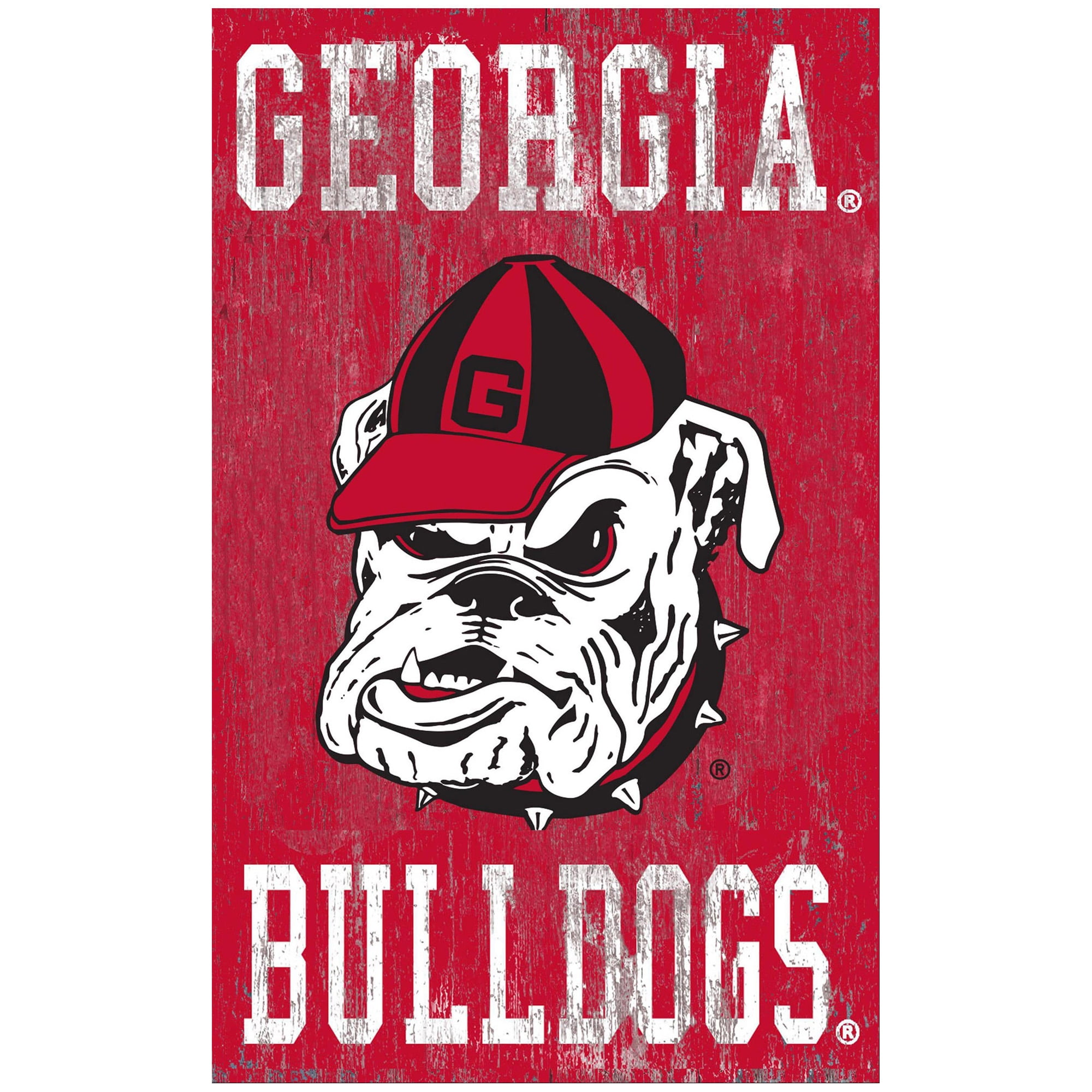 Georgia Bulldogs 11'' x 19'' Heritage Distressed Logo Sign - Walmart.com