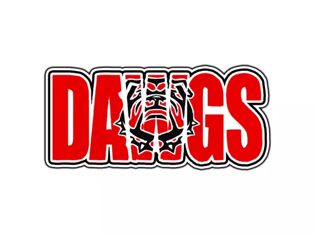 Georgia Bulldogs Dawgs Logo Waterproof Sticker Phone Decal Water Bottle ...
